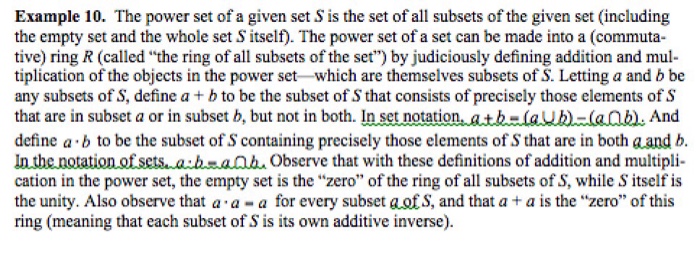Solved Example 10. The power set of a given set S is the set | Chegg.com