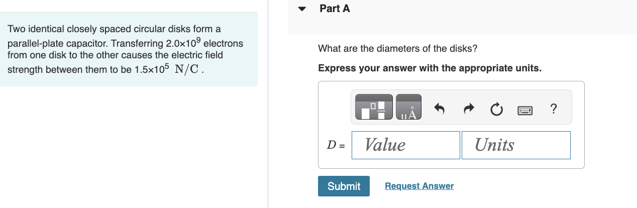 Solved Two identical closely spaced circular disks form a | Chegg.com