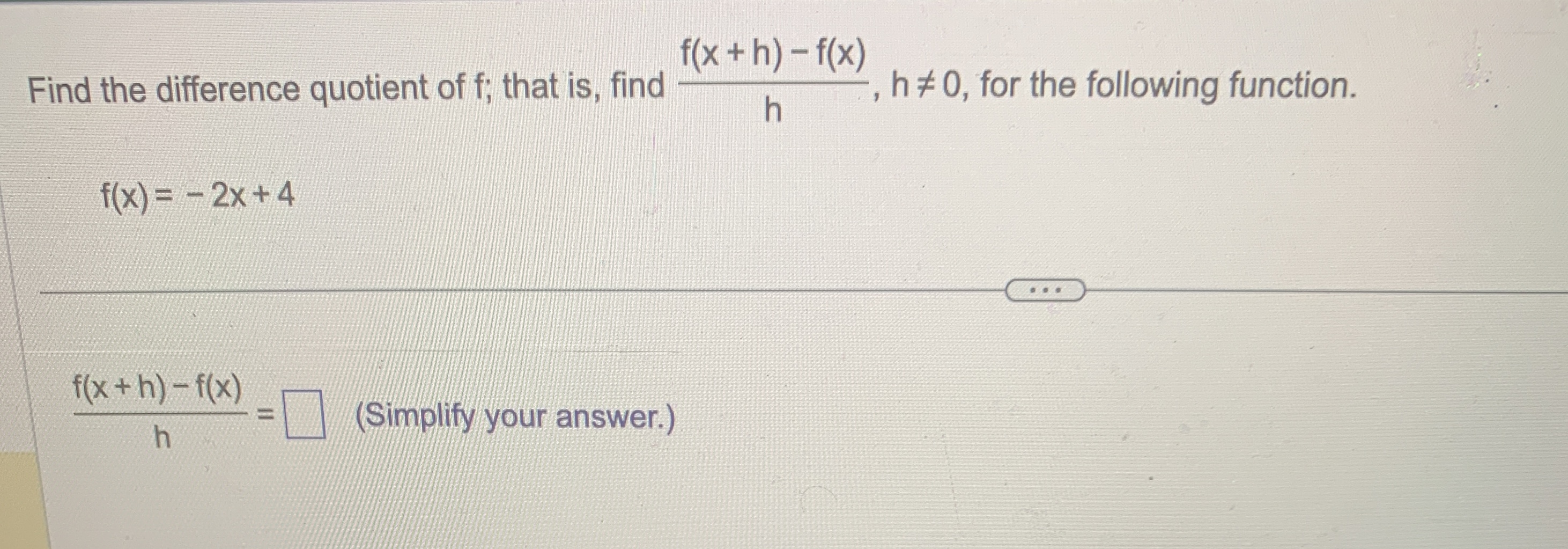 Solved Find the difference quotient of f; that is, find | Chegg.com