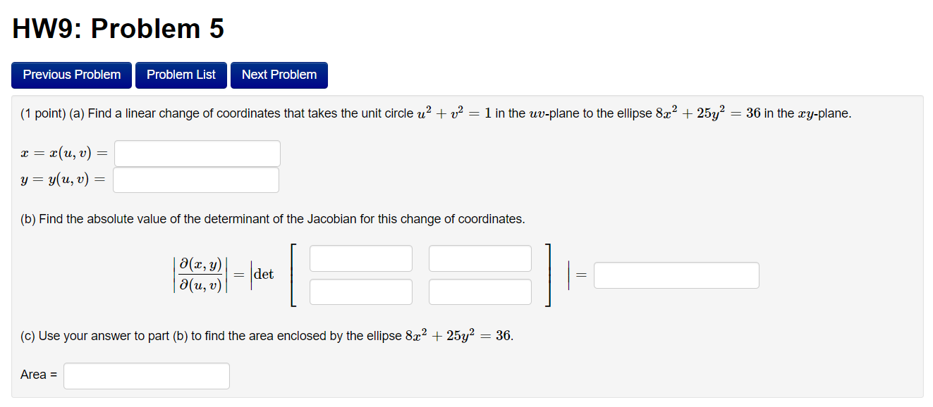 Solved HW9: Problem 5 Previous Problem Problem List Next | Chegg.com