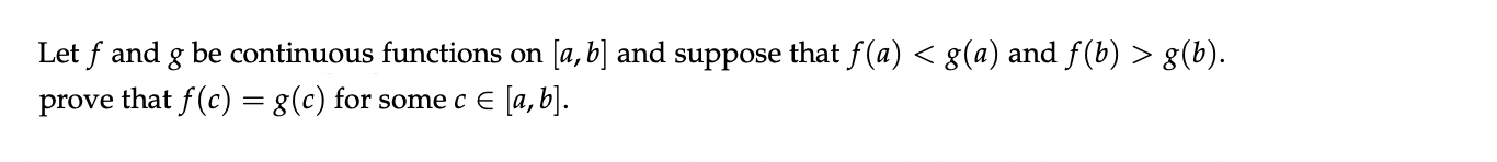 Solved Let \\( f \\) and \\( g \\) be continuous functions | Chegg.com