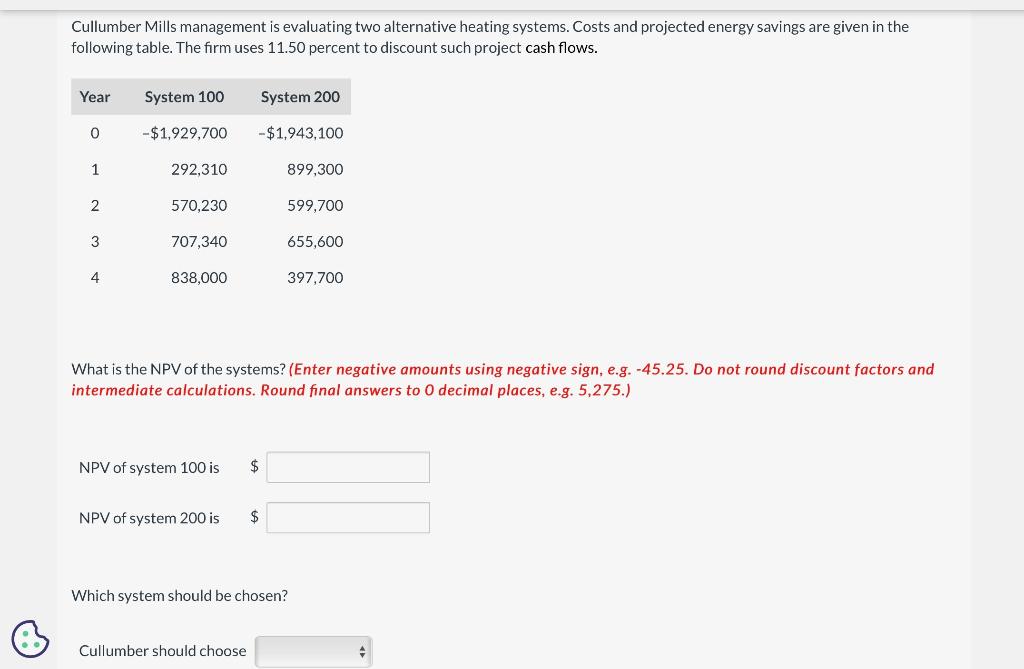 Solved Cullumber Mills management is evaluating two | Chegg.com