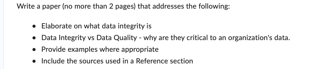 Solved Write a paper (no more than 2 pages) that addresses | Chegg.com