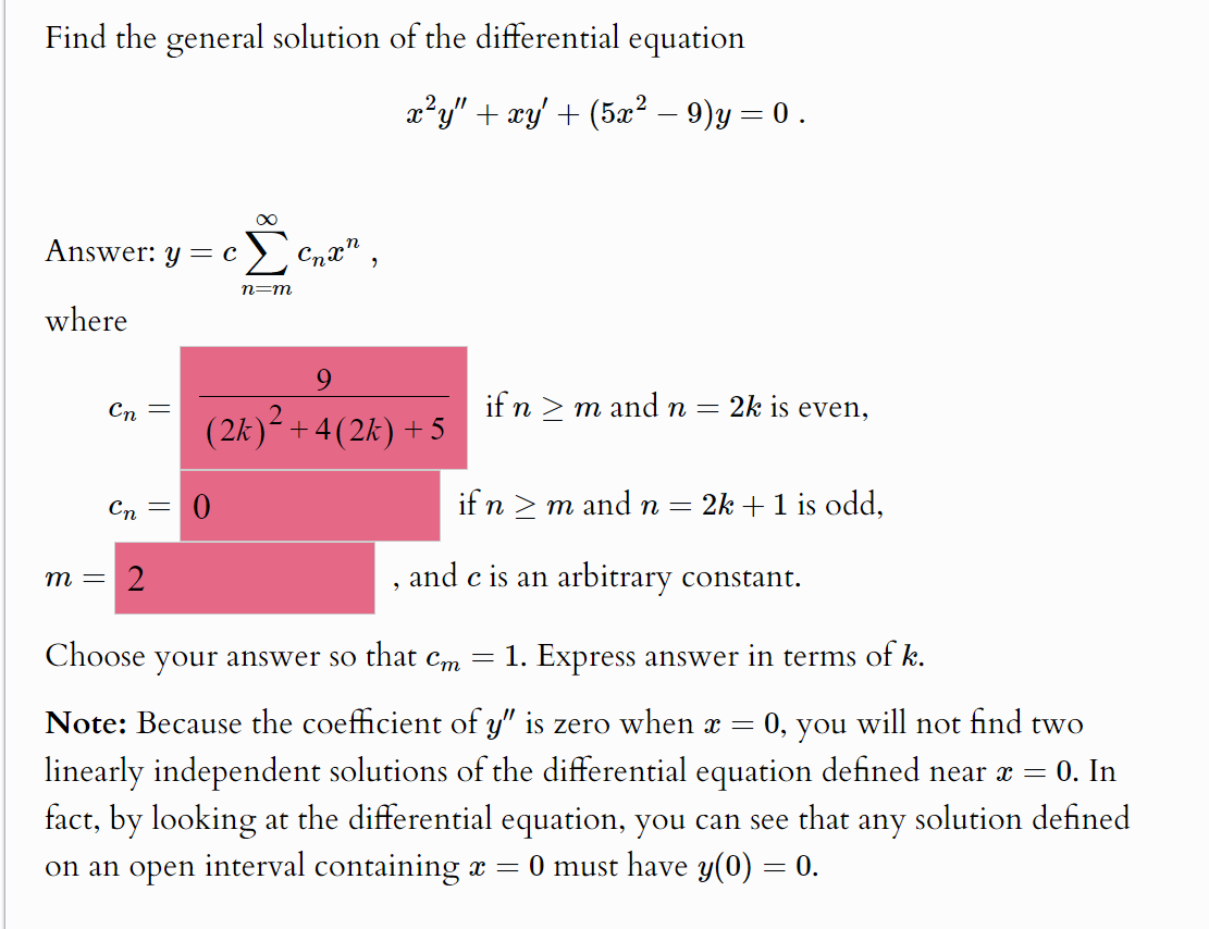 Solved Find the general solution of ﻿the differential | Chegg.com