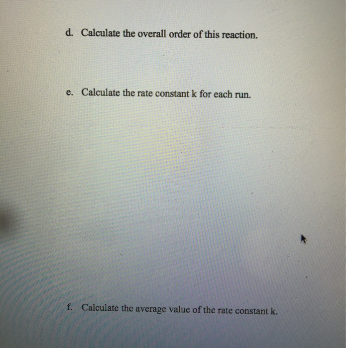 Solved Pre-lab Questions: Chemical Kinetics II How a | Chegg.com