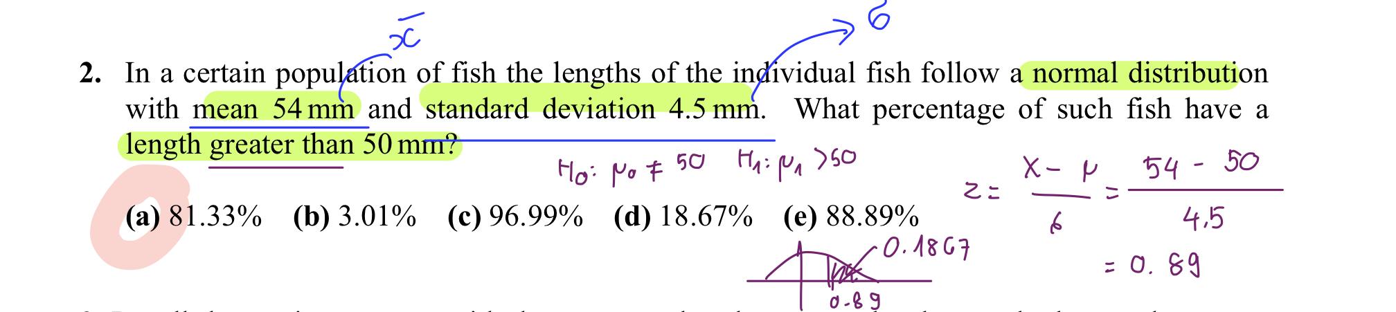 Solved 2. In a certain population of fish the lengths of the | Chegg.com