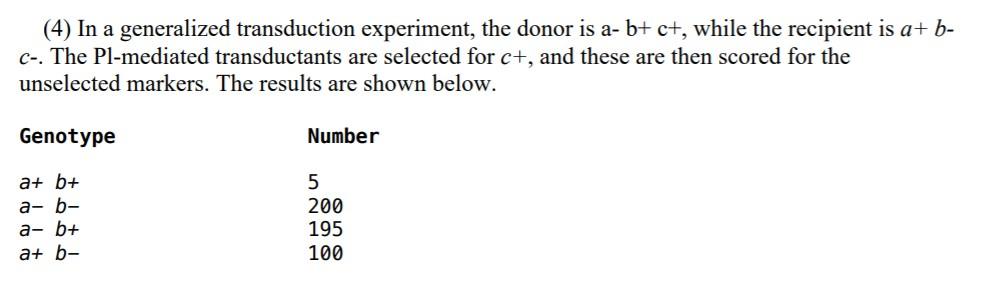 Solved a) Determine the gene order and explain your | Chegg.com