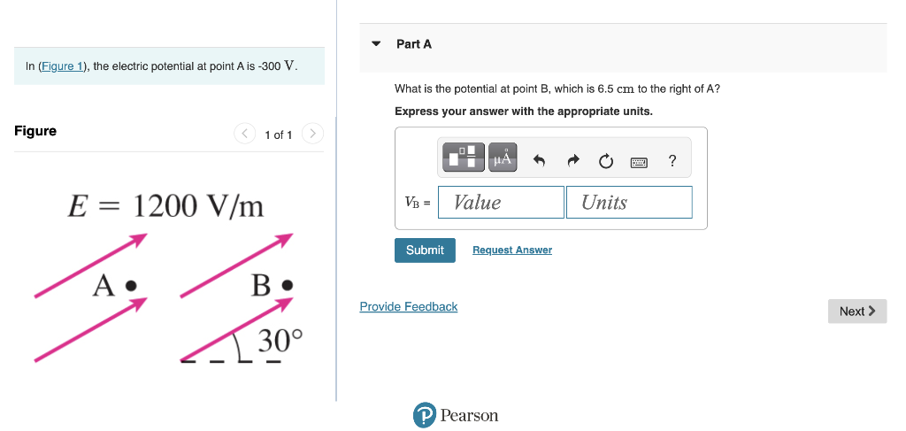 [Solved]: In ( quad ) the electric potential at point