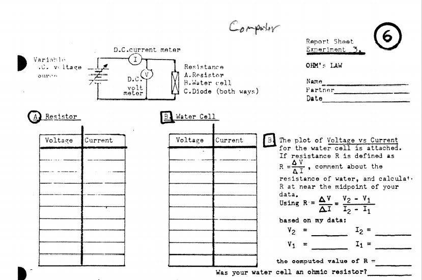 Experiment 3 Ohm’s Law Part A The | Chegg.com