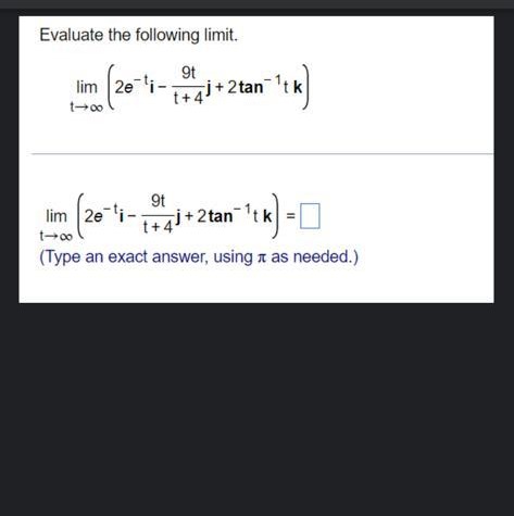 Solved Evaluate the following limit. | Chegg.com