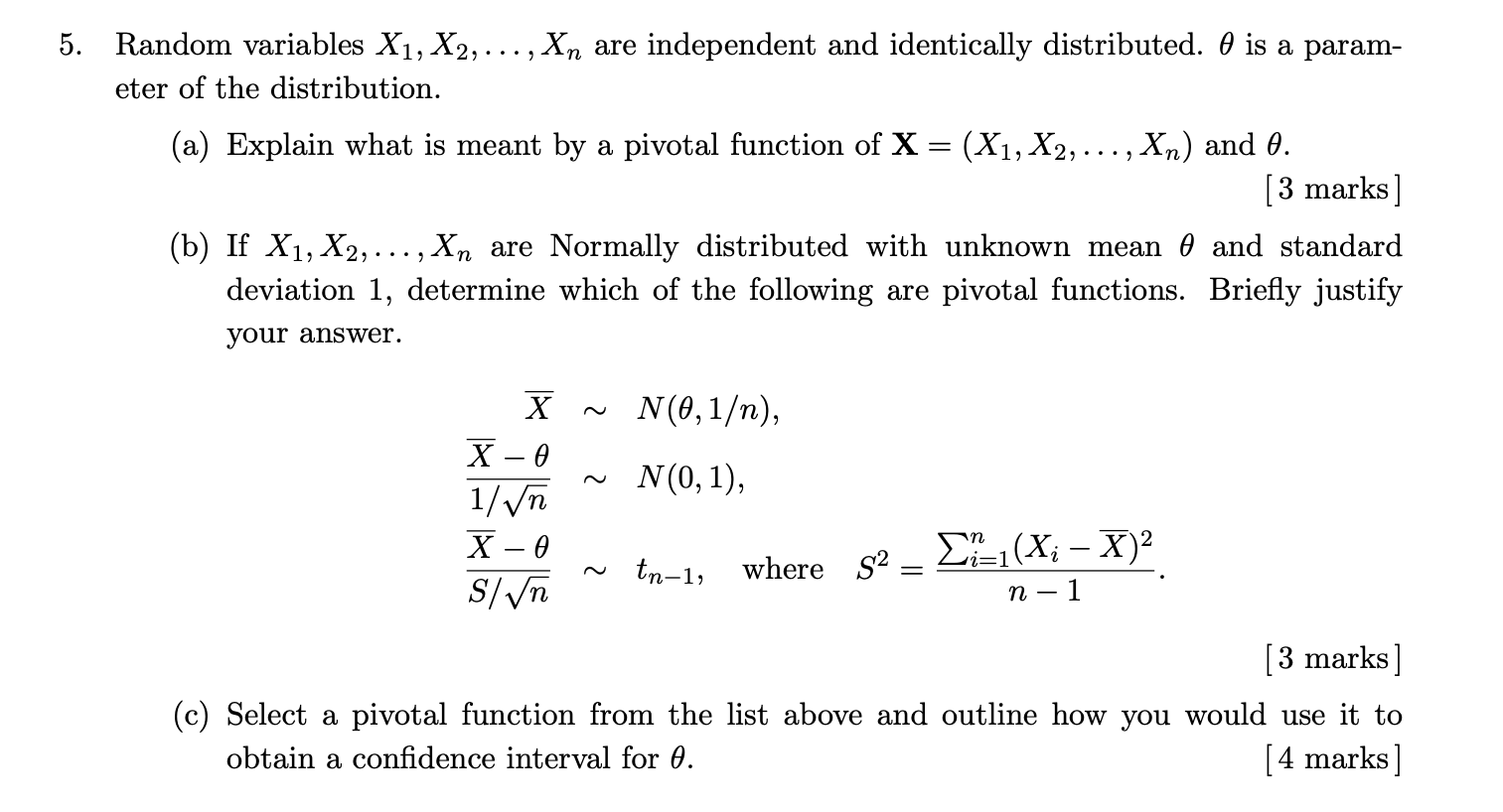 Solved 5. Random variables X1, X2, ..., Xn are independent | Chegg.com