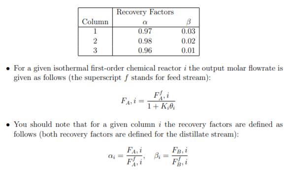 The following isothermal first-order irreversible | Chegg.com