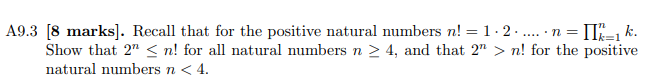 Solved 19.3 [8 marks]. Recall that for the positive natural | Chegg.com