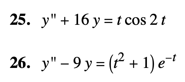 Solved Undetermined coefficients with combined functions | Chegg.com