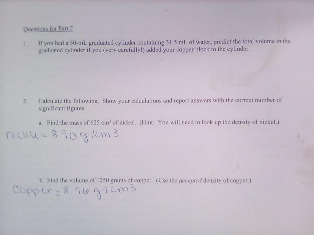 Solved Part 1 - The Accuracy and Precision of Beakers vs. | Chegg.com