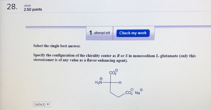 Solved 28 250 points 1 attempt left Check my work Select the | Chegg.com