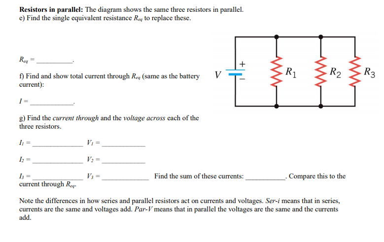 Solved Resistors in series: The diagram shows three | Chegg.com