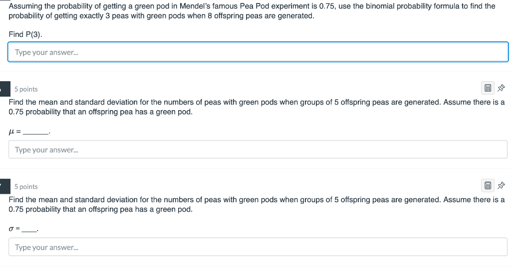 Solved Assuming the probability of getting a green pod in | Chegg.com