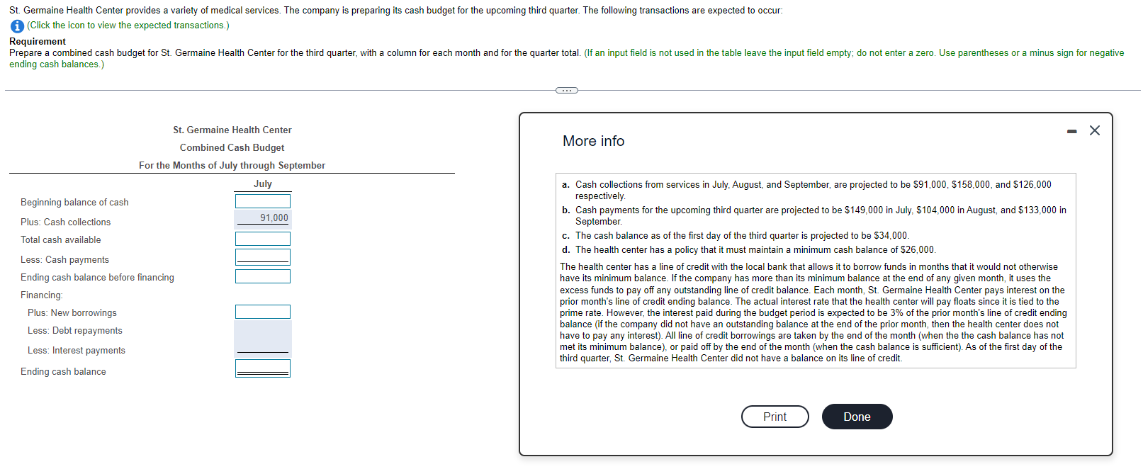 Solved (1) (Click the icon to view the expected | Chegg.com
