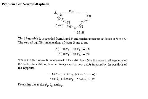 Help with Matlab code for Newton-Raphson Method to | Chegg.com