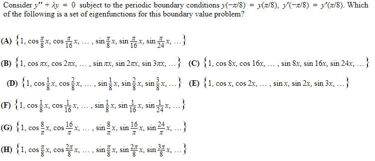Solved Consider y′′+λy=0 subject to the periodic boundary | Chegg.com