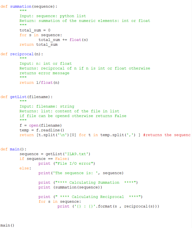 Solved Topics: Handling exceptions, list List manipulation | Chegg.com