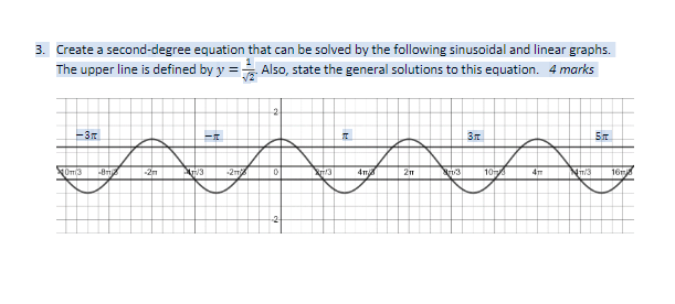 Solved 3. Create a second-degree equation that can be solved | Chegg.com