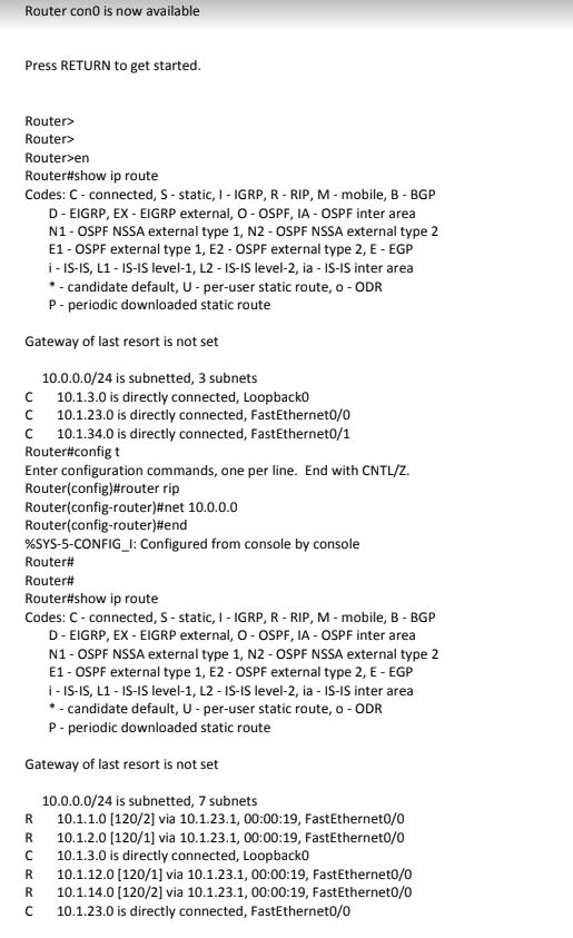 Solved 10.0.0.0/24 is subnetted, 3 subnets C 10.1.1.0 is | Chegg.com