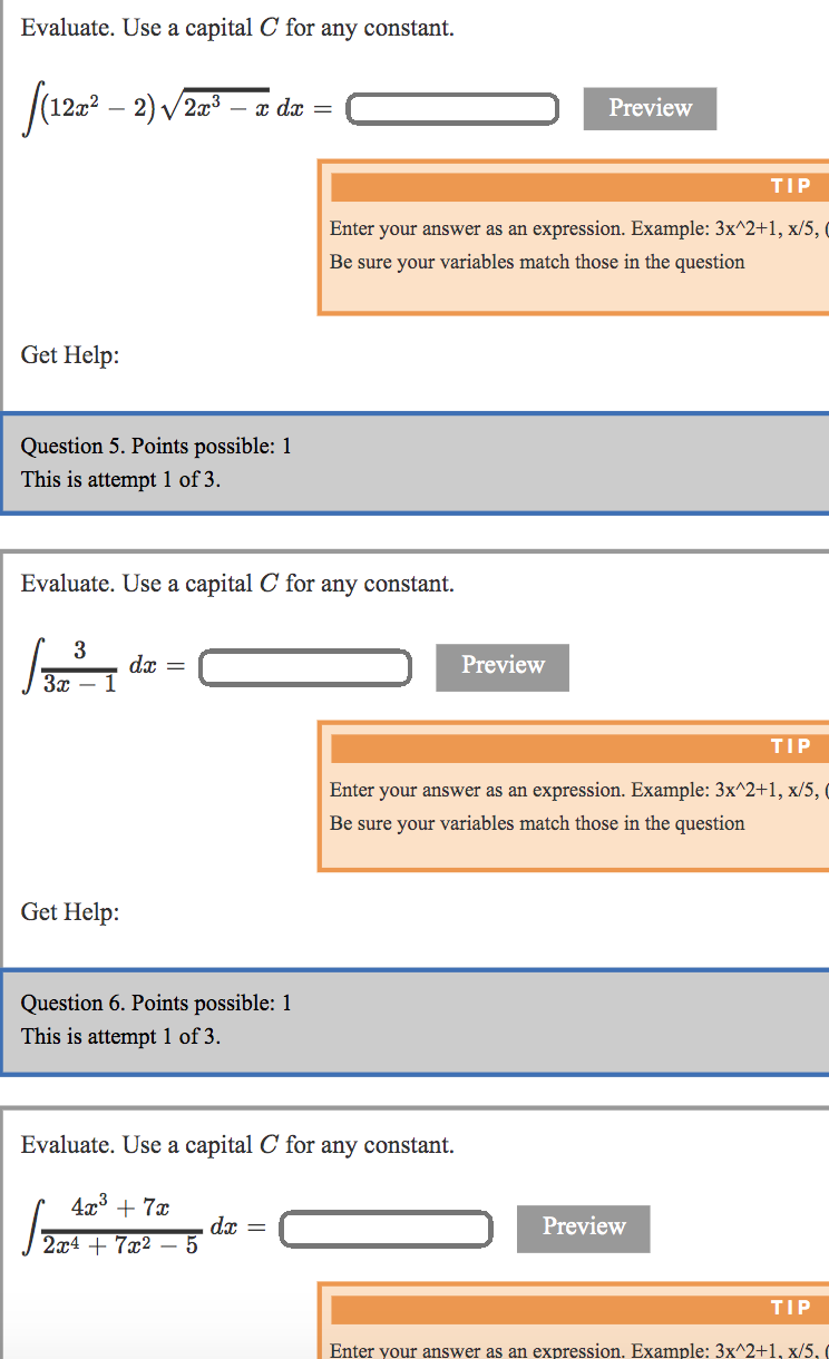 Solved Evaluate. Use a capital C for any constant. |(1222 – | Chegg.com