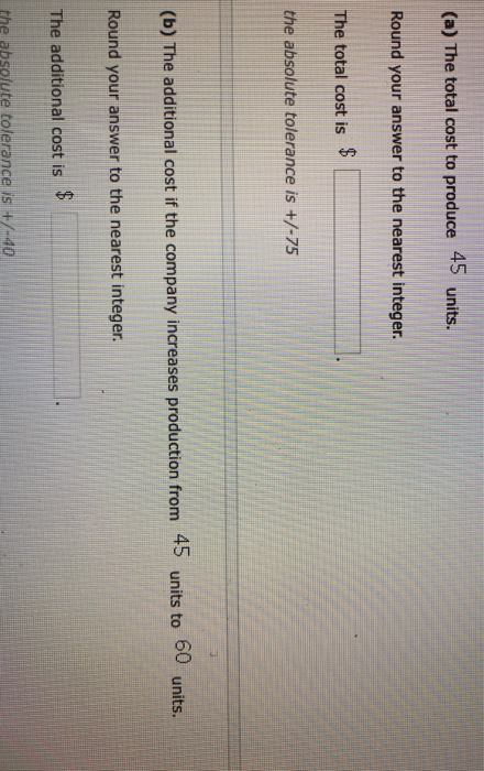 Solved Chapter 5, Section 5.5, Question 005 A marginal cost | Chegg.com