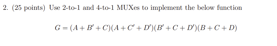 Solved Please draw out the mux diagram | Chegg.com