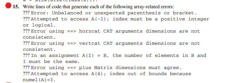 Solved 15. Write lines of code that generate each of the | Chegg.com