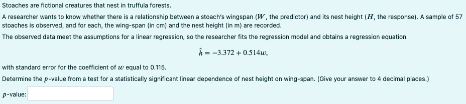 Solved Stoaches are fictional creatures that nest in | Chegg.com