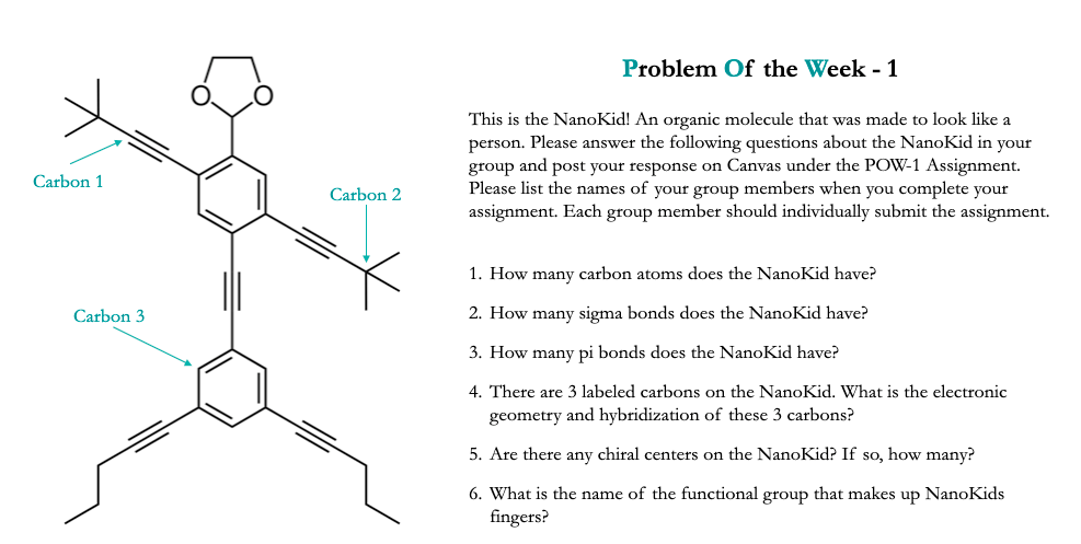 Solved Problem Of the Week - 1 This is the NanoKid! An | Chegg.com