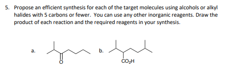 Solved 5. ﻿Propose an efficient synthesis for each of the | Chegg.com