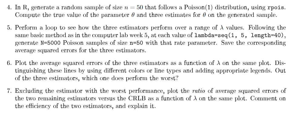 Solved Let X1,…,Xn be a random sample from a Poisson (λ) | Chegg.com
