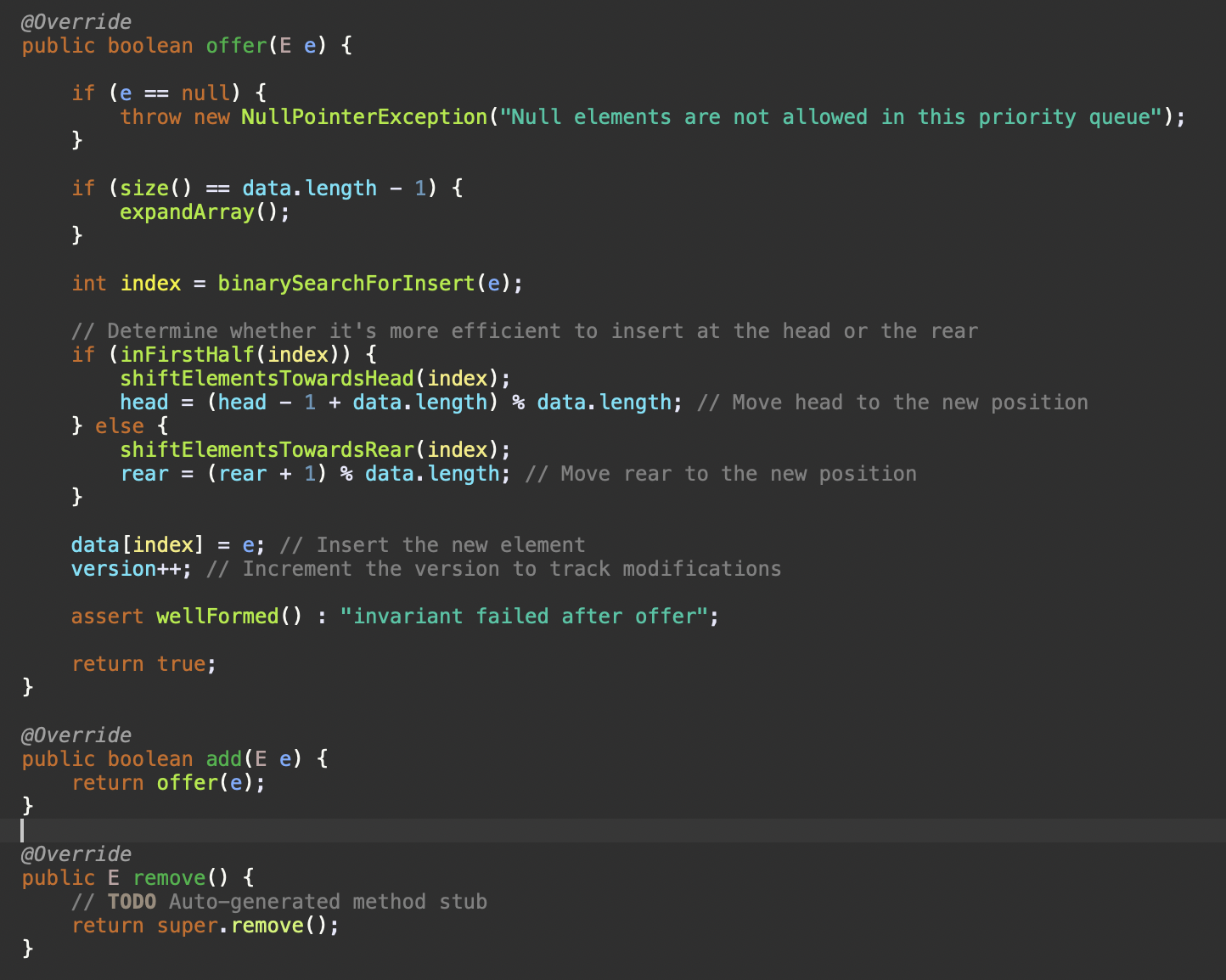 Solved As described in Section 10.1, a PriorityQueue is a | Chegg.com