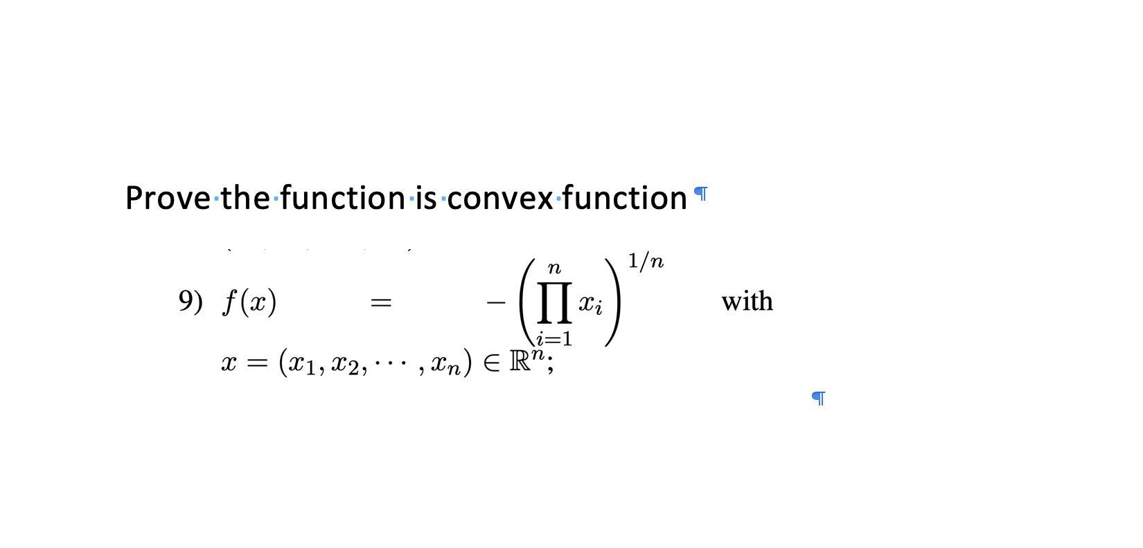 Solved Prove the function is convex function " 9) | Chegg.com