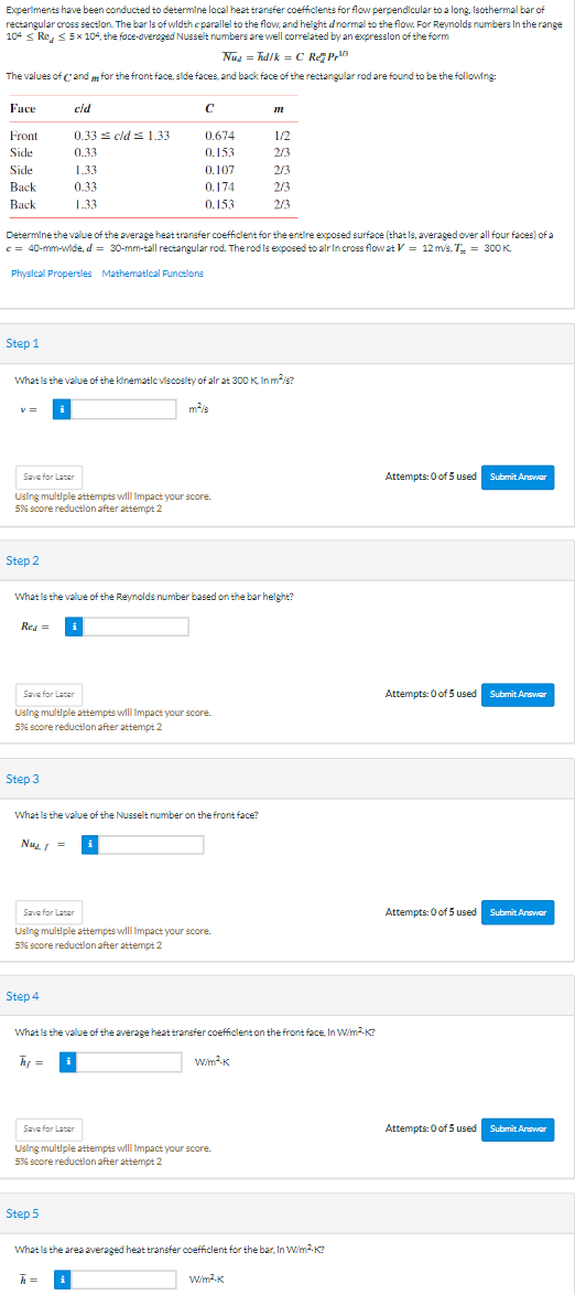 Solved Experiments have been conducted to determine local | Chegg.com