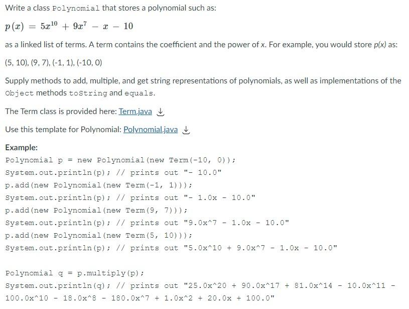 Solved Java Code please and on eclipse, thank you Note: The | Chegg.com
