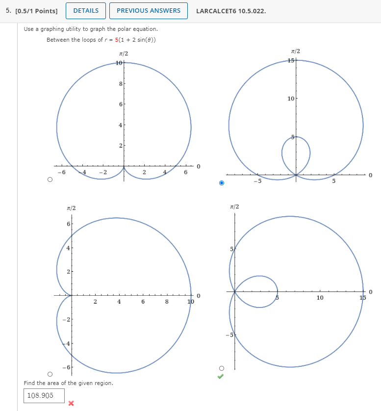Solved 1. Use a graphing utility to graph the polar | Chegg.com