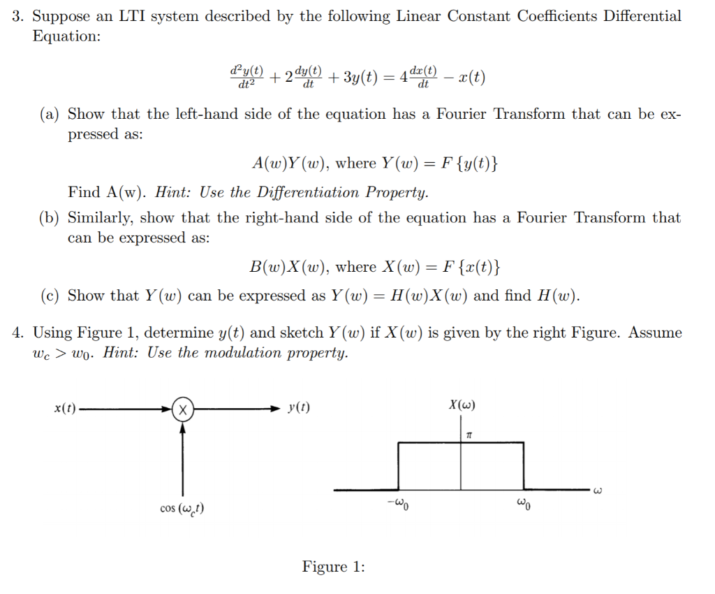 Solved 3. Suppose an LTI system described by the following | Chegg.com