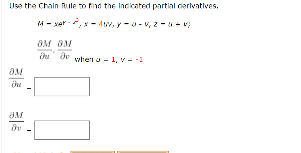 Solved Use the Chain Rule to find the indicated partial | Chegg.com
