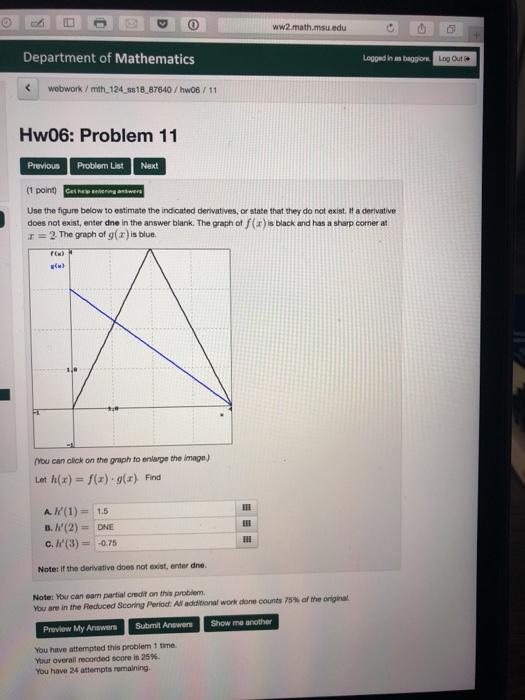 Solved ww2.math.msu .edu Department of Mathematics Logged in | Chegg.com