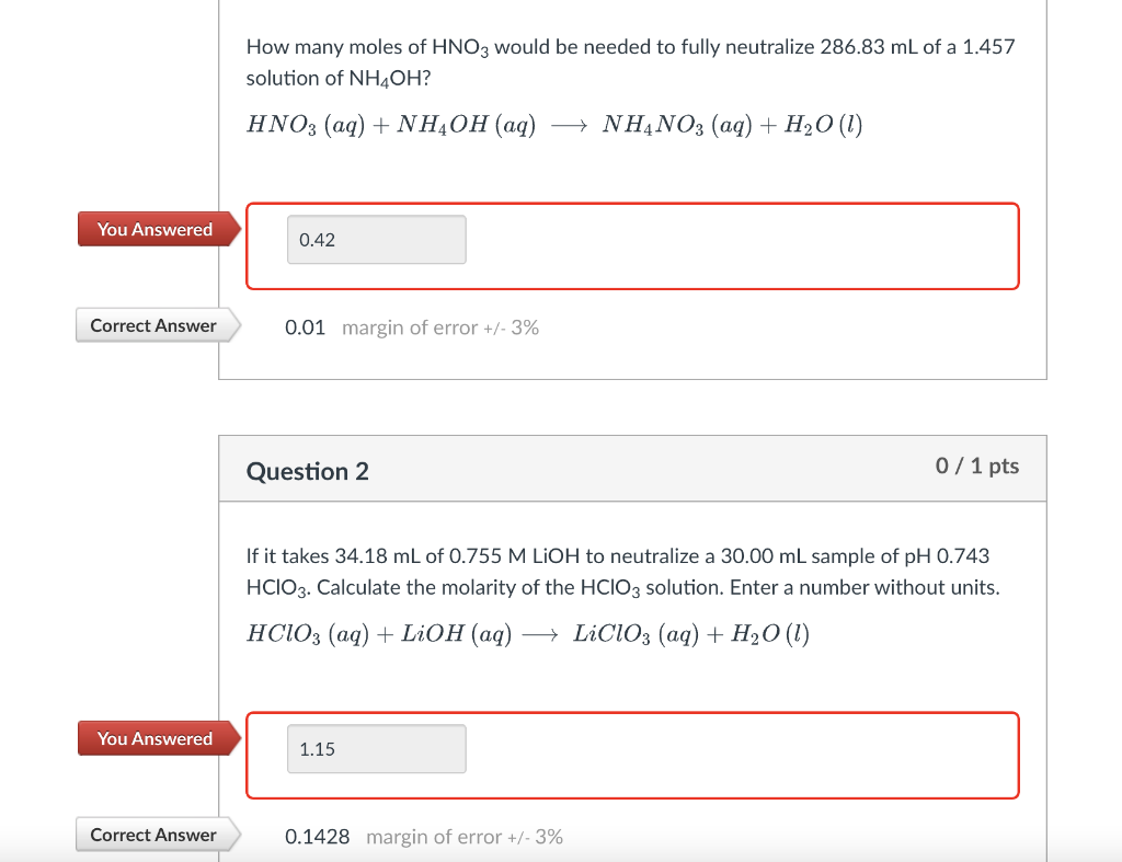 Solved How many moles of HNO3 would be needed to fully | Chegg.com