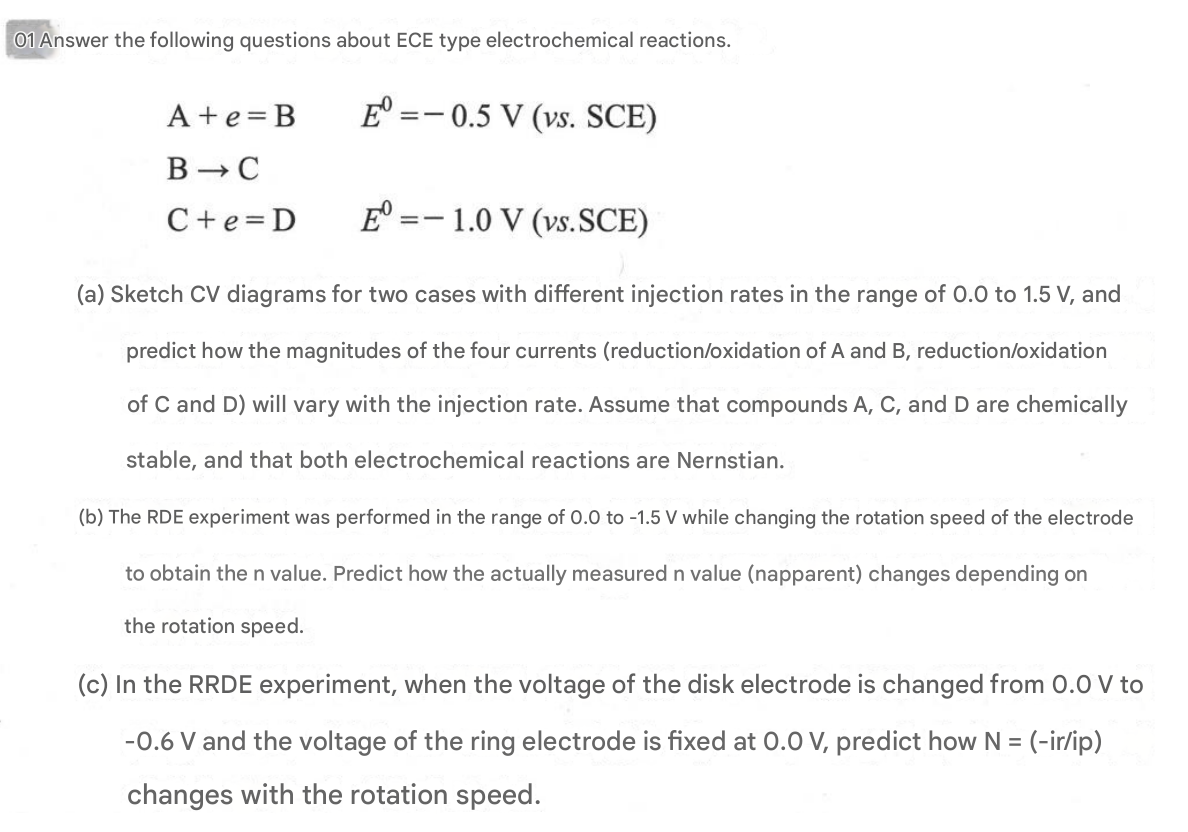 Solved by an EXPERT (a) ﻿Sketch CV diagrams for two cases with ...