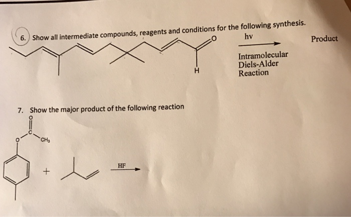 Solved Show all intermediate compounds, reagents and | Chegg.com
