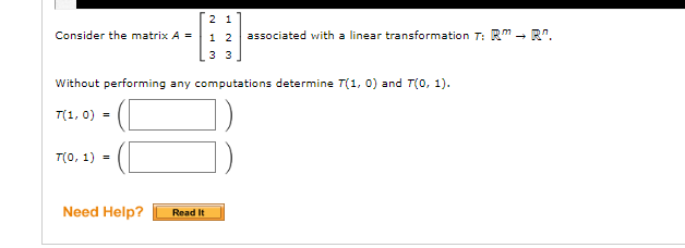 Solved Consider the matrix A=⎣⎡213123⎦⎤ associated with a | Chegg.com
