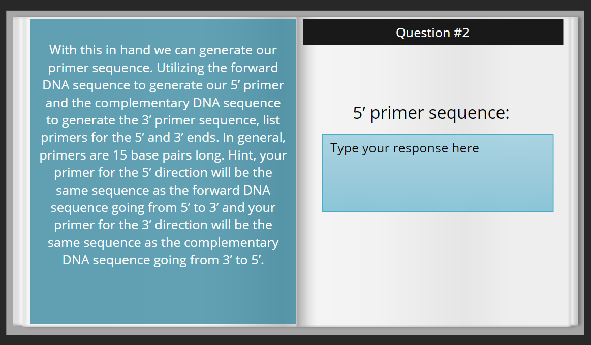 Solved Question #2 5' primer sequence: With this in hand we | Chegg.com