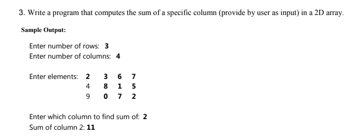 Solved 3. Write a program that computes the sum of a | Chegg.com
